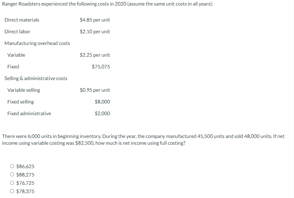 Solved If the number of units sold is greater than the | Chegg.com
