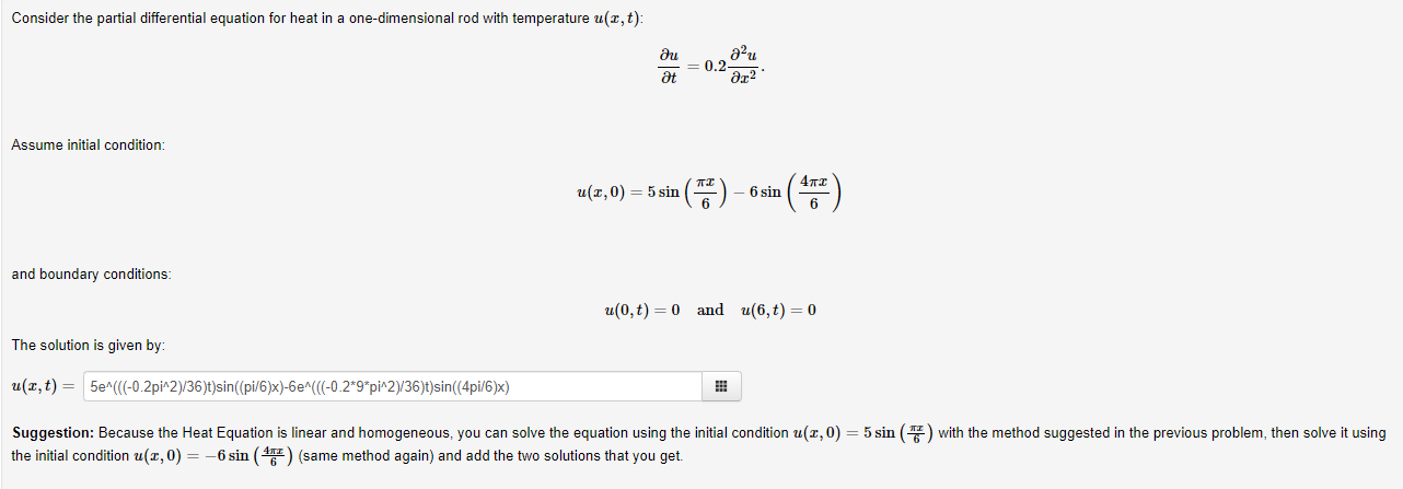 Solved Consider the partial differential equation for heat | Chegg.com