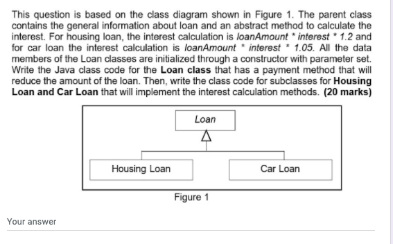 Solved This question is based on the class diagram shown in | Chegg.com