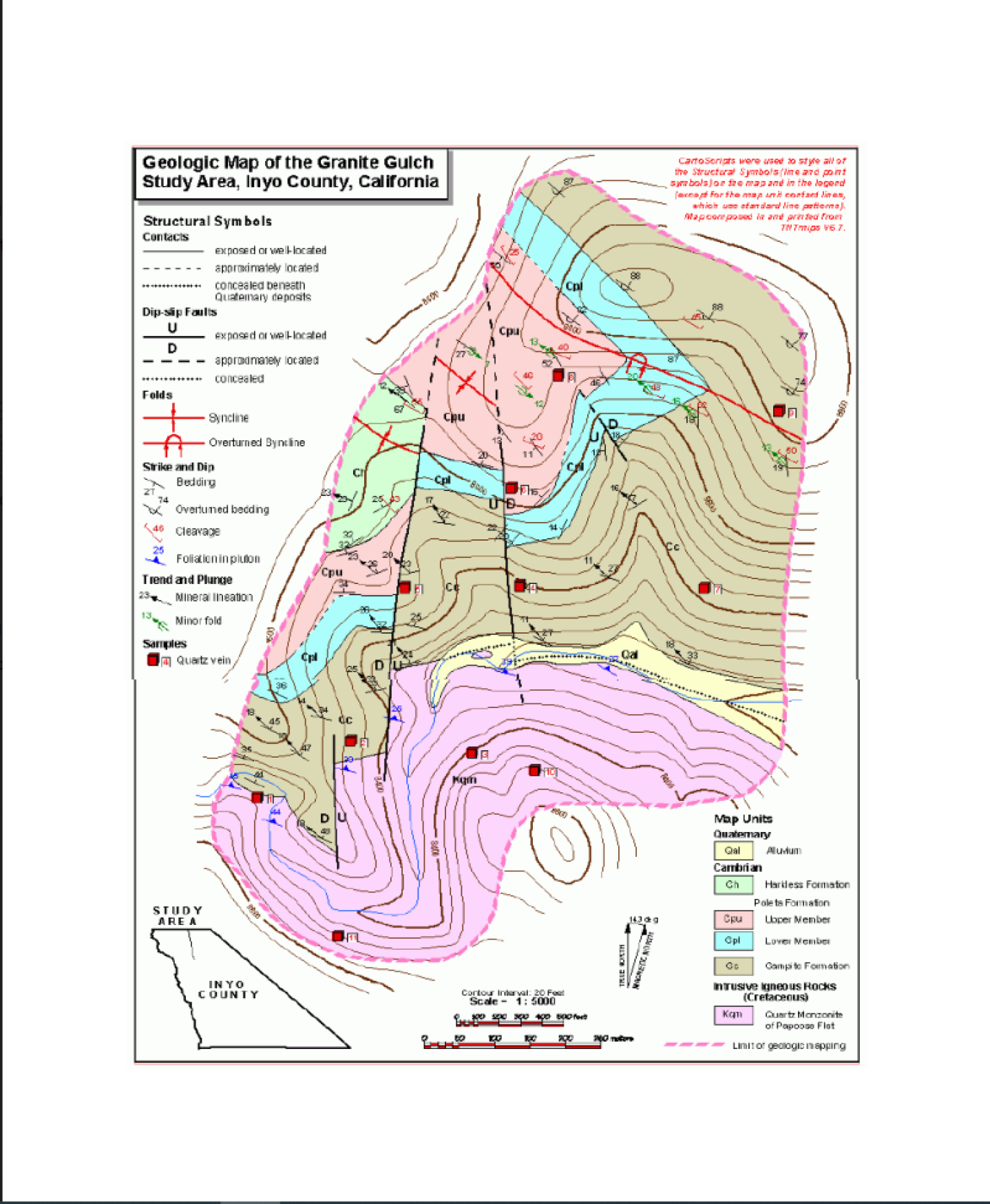 Solved Study the geological map below. Note the wide range | Chegg.com