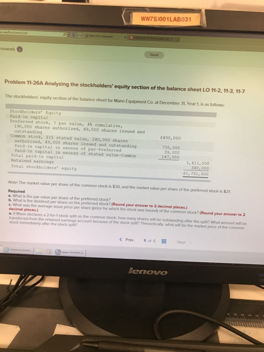 Solved WW7S1001LAB031 mework Problem 11-26A Analyzing the | Chegg.com Solved WW7S1001LAB031 mework Problem 11-26A Analyzing the | Chegg.com