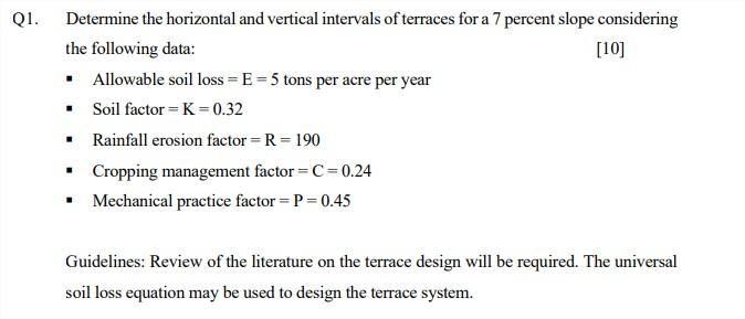 Solved Q1. Determine the horizontal and vertical intervals | Chegg.com