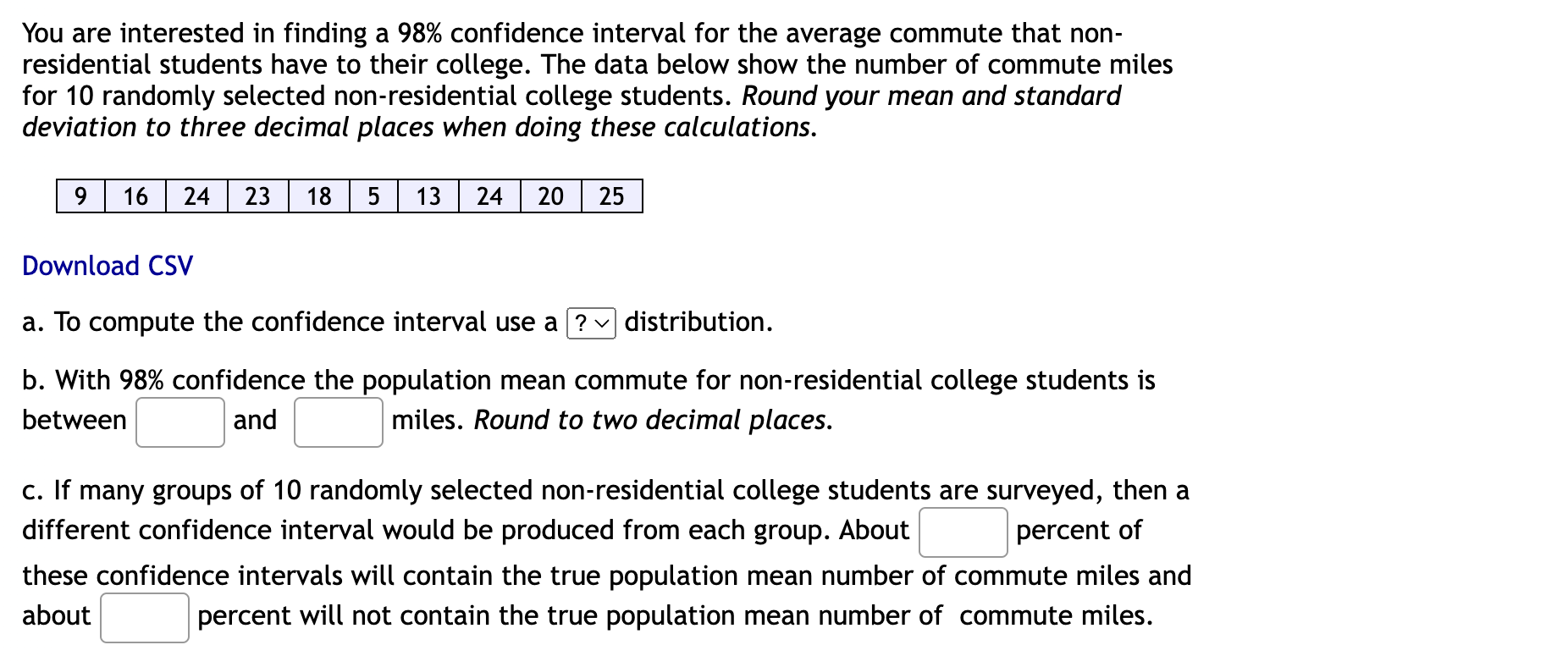 Solved You are interested in finding a 98% ﻿confidence | Chegg.com