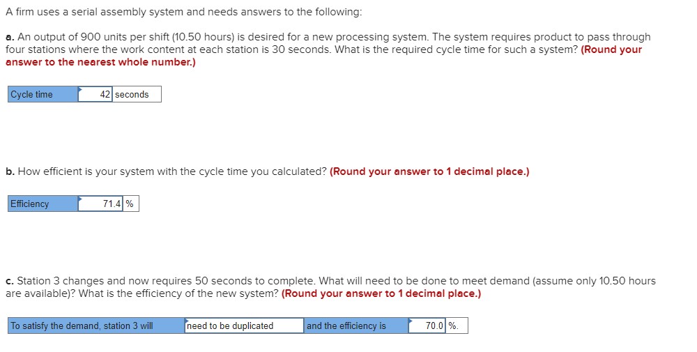 Solved A firm uses a serial assembly system and needs | Chegg.com