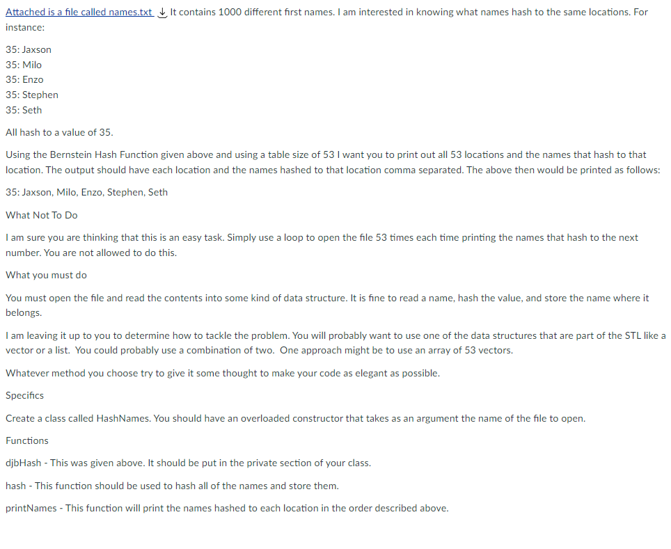 Solved Hashing or the use of a hash function uses an | Chegg.com
