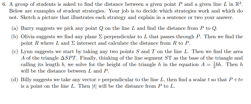Solved 6. A group of students is asked to find the distance | Chegg.com