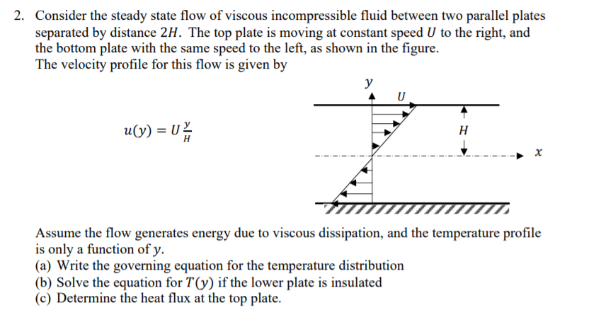 Solved 2. Consider the steady state flow of viscous | Chegg.com