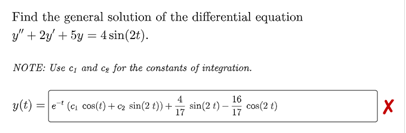 Solved Find the general solution of the differential | Chegg.com
