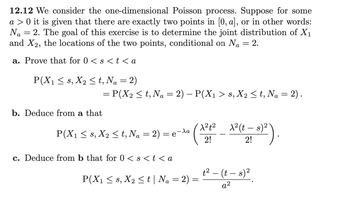 Solved 12.12 We consider the one-dimensional Poisson | Chegg.com