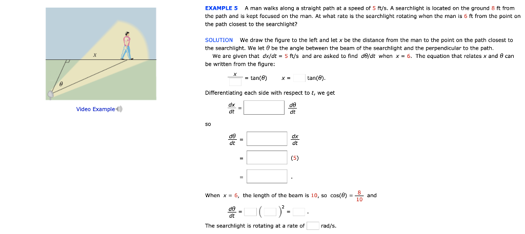 Solved EXAMPLE 5 A man walks along a straight path at a | Chegg.com Solved EXAMPLE 5 A man walks along a straight path at a | Chegg.com