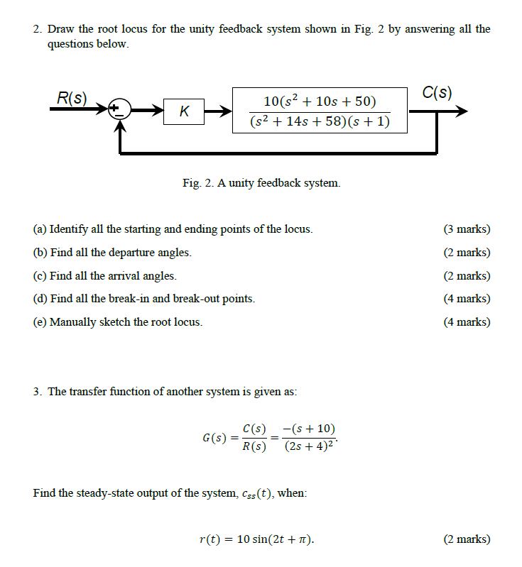 Solved This is a Control theory questionDraw the root locus | Chegg.com