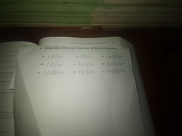 Solved 4 Integration of Rational Functions by Partial | Chegg.com