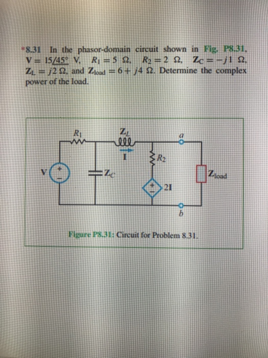Solved 8.31 In the phasor-domain circuit shown in Fig, P8.31 | Chegg.com