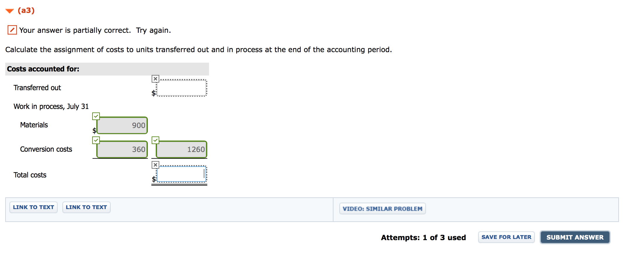 Solved Problem 3-5A (Video) (Part Level Submission) Polk | Chegg.com