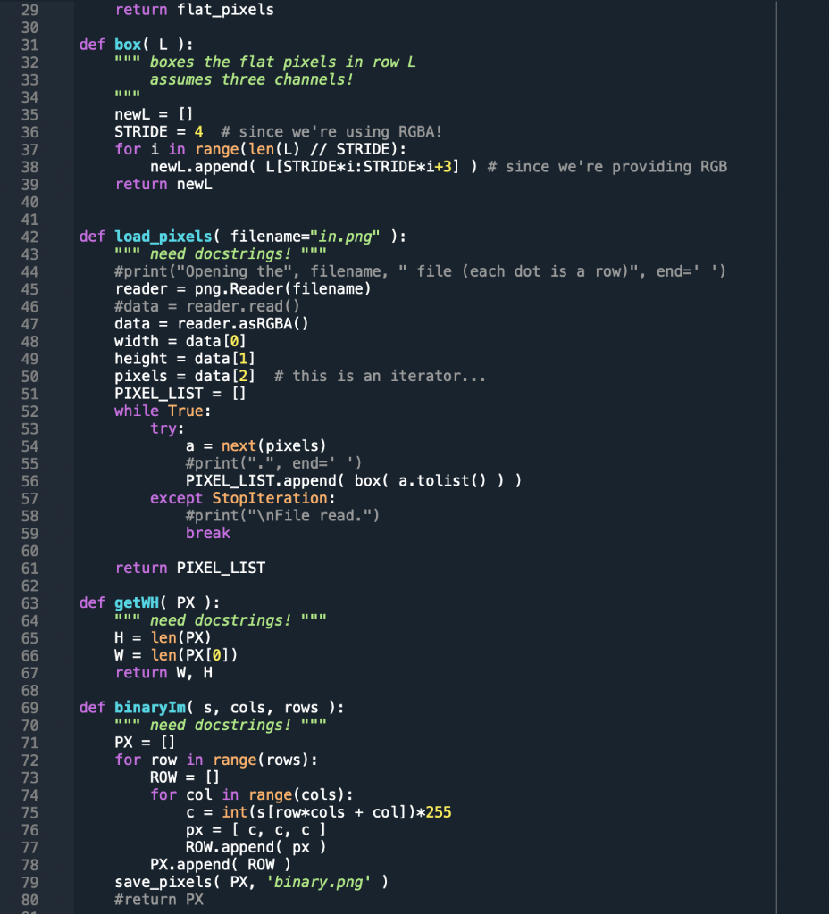 Problem 2: Images as 2-D lists 45 points; | Chegg.com