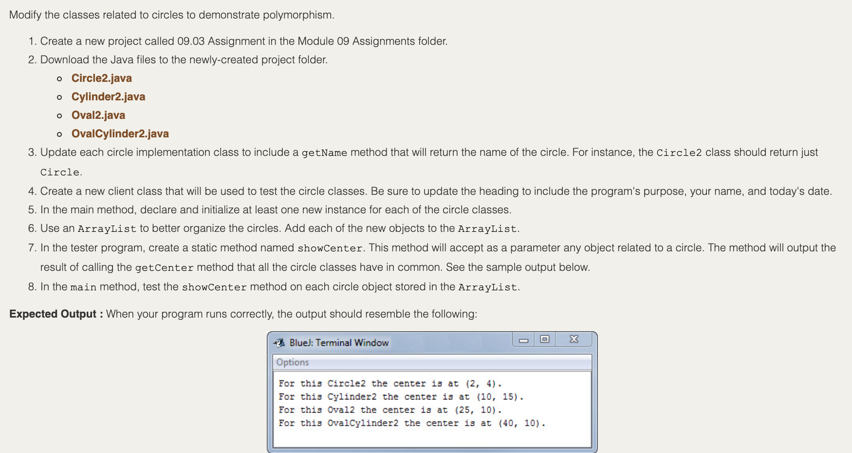 Solved This is written in Java Please follow the | Chegg.com