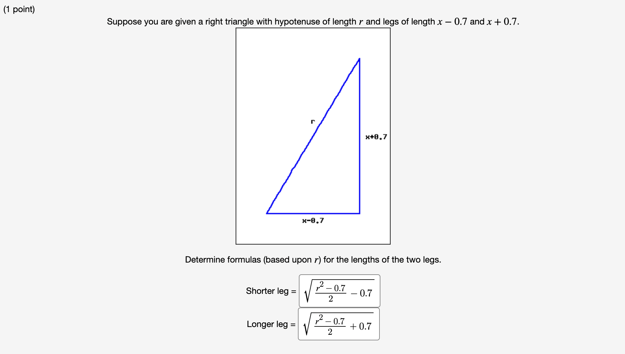 Solved (1 point) Find the equation for the line L (graphed | Chegg.com