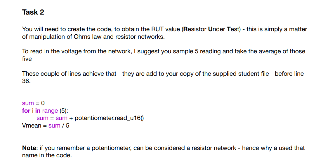 Solved You will need to create the code, to obtain the RUT | Chegg.com