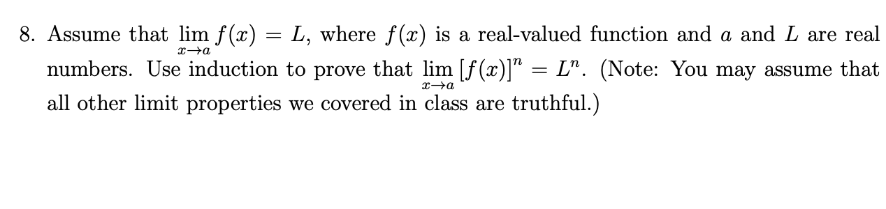 Solved Assume that limx→af(x)=L, ﻿where f(x) ﻿is a | Chegg.com
