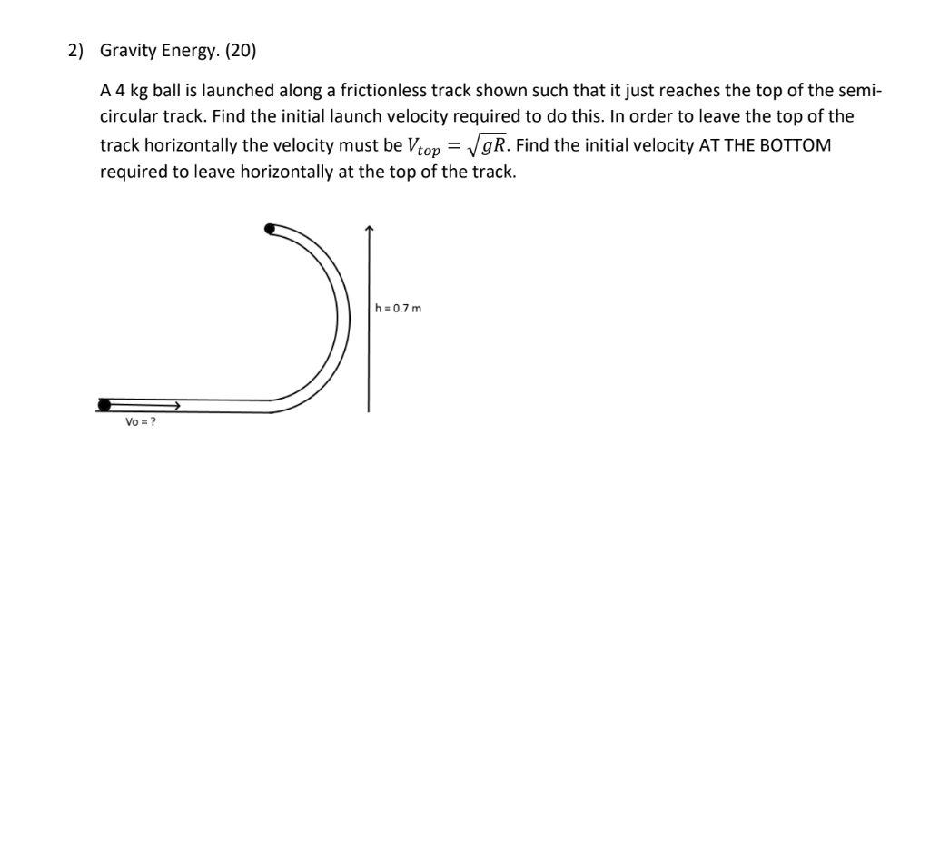 Solved A 4 kg ball is launched along a frictionless track | Chegg.com