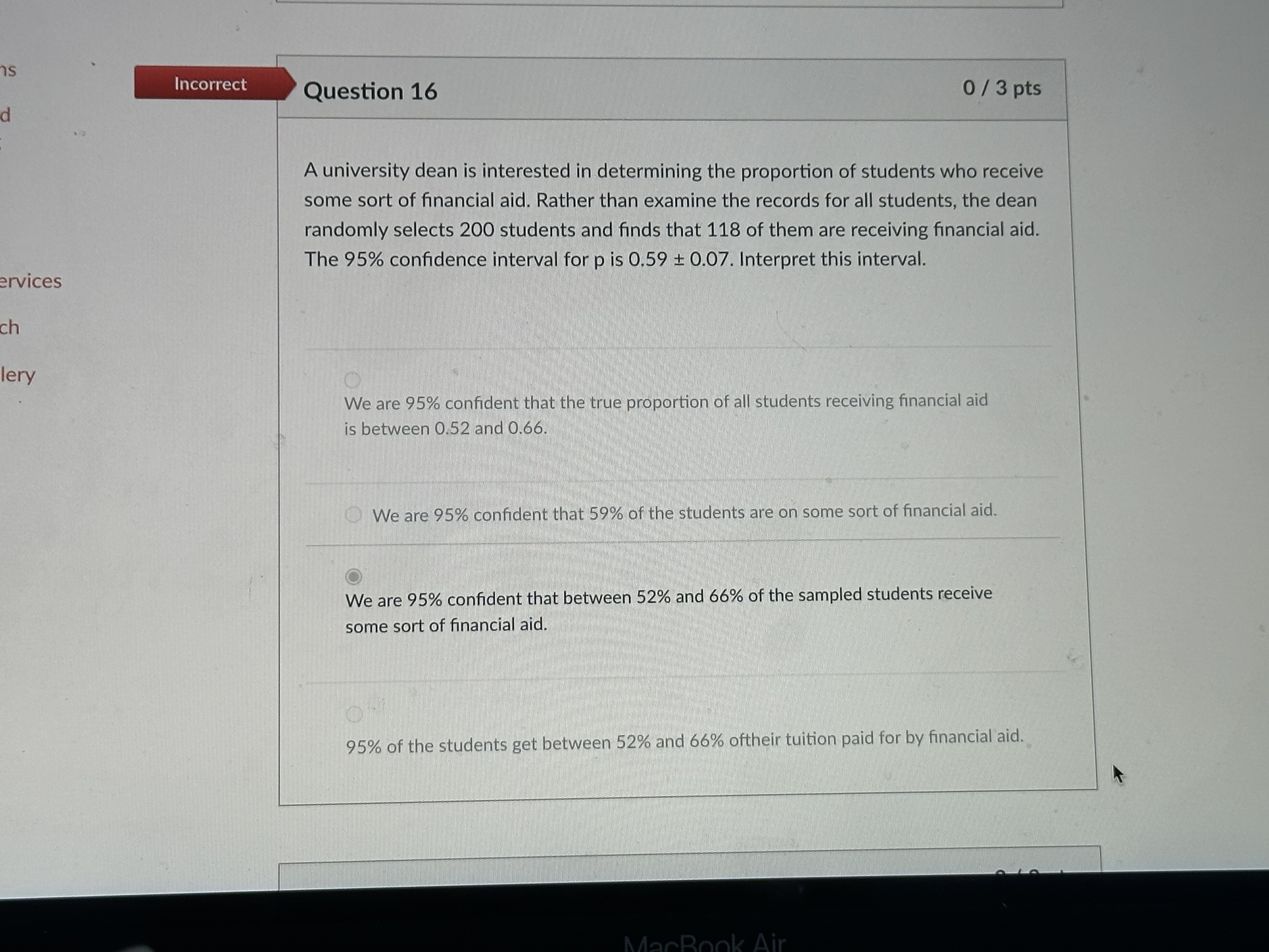 Solved A university dean is interested in determining the | Chegg.com