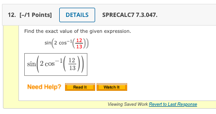 Solved 5. [0/1 Points) DETAILS PREVIOUS ANSWERS SPRECALC7 | Chegg.com