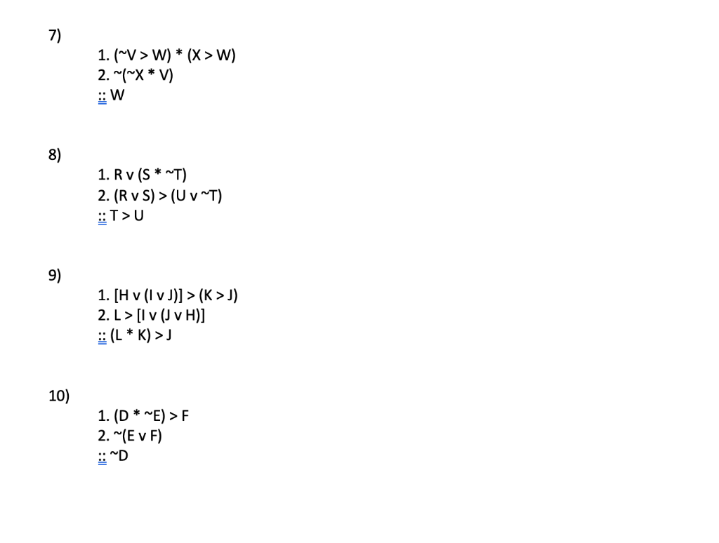 Solved Construct A Formal Proof Of Validity For Each Of The Chegg