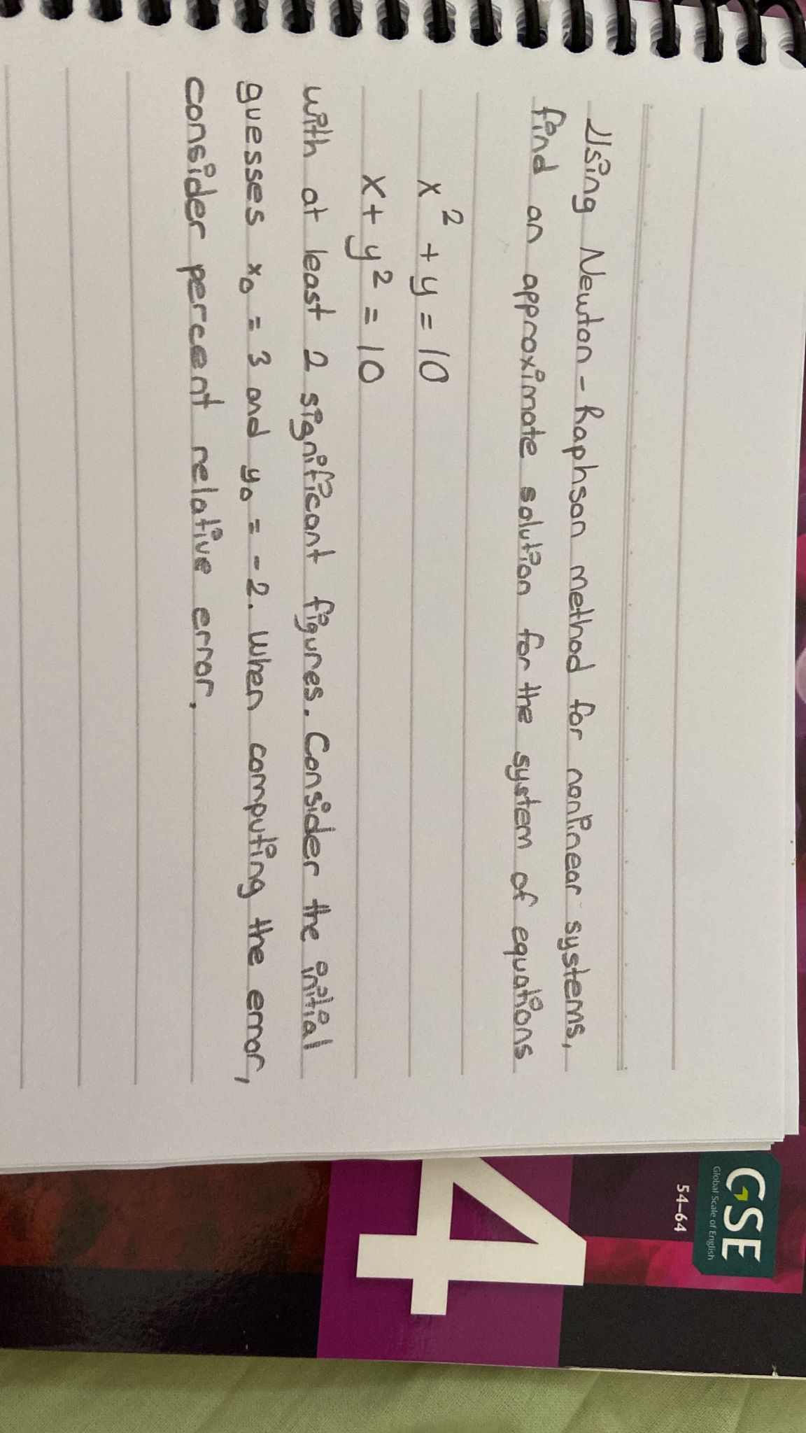 Solved Using Neuton - Raphson method for nonlinear systems, | Chegg.com