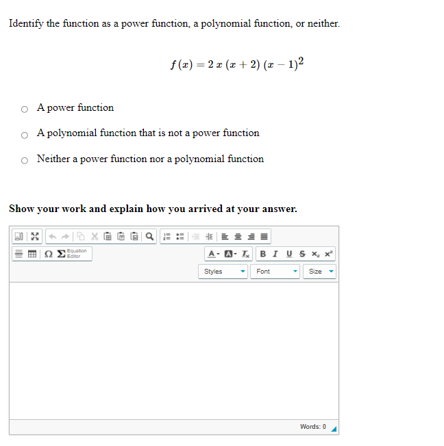 Solved Identify the function as a power function, a | Chegg.com