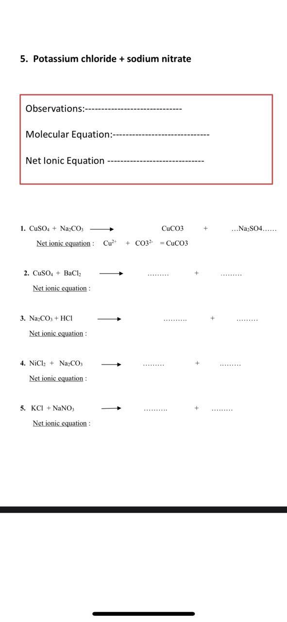 Solved Chemy 106 DATA SHEET Experiment 5 Chemical Reactions | Chegg.com
