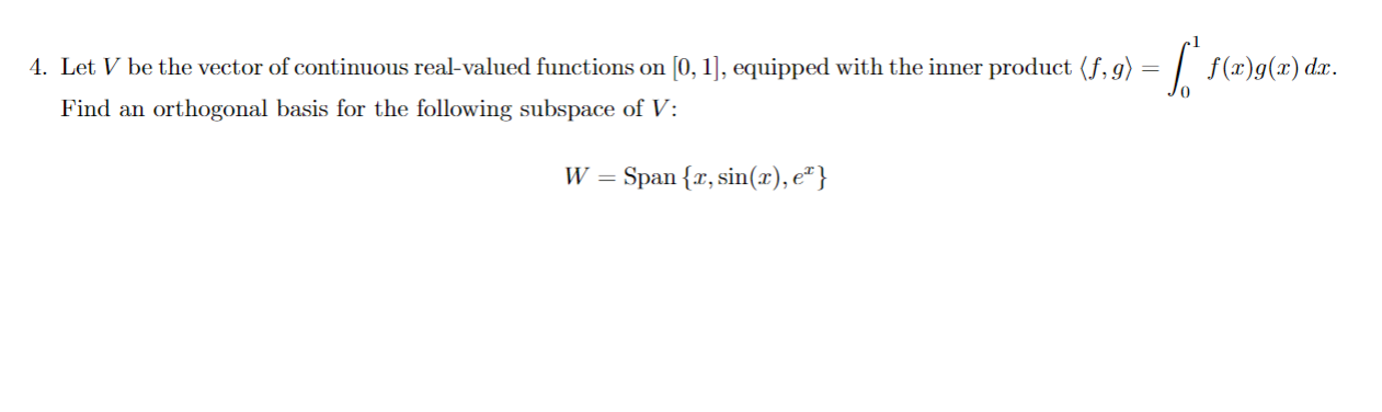 Let V ﻿be The Vector Of Continuous Real Valued