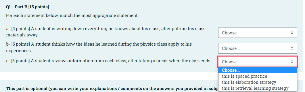 Q1 - Part B [15 points] For each statement below, | Chegg.com