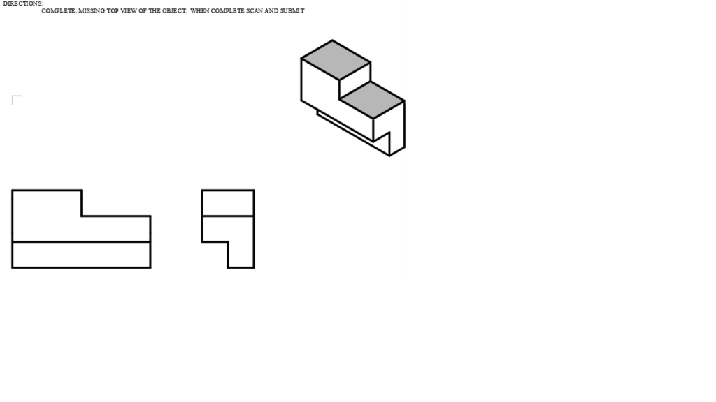 Solved COMPLETE MISSING TOP VIEW OF THE OBJECT. WHEN | Chegg.com