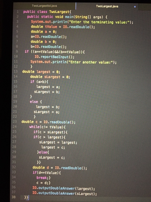 Solved How do I change my code so it handles this test | Chegg.com