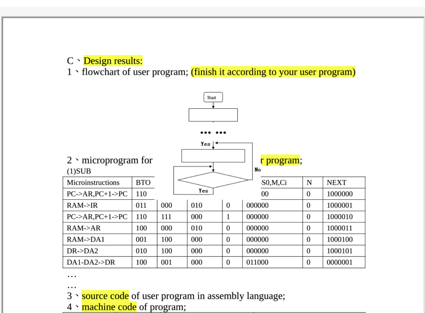 1. Verify control mode of the microprogram control | Chegg.com