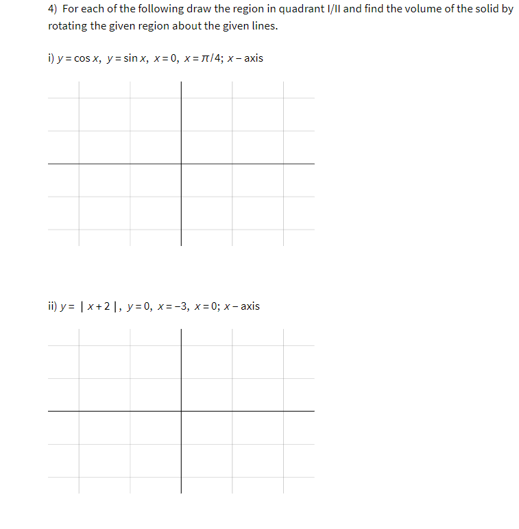Solved 4) For each of the following draw the region in | Chegg.com