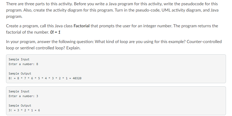 Solved There are three parts to this activity. Before you | Chegg.com