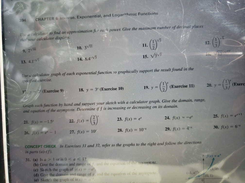 Solved CHAPTER 6 Inverse, Exponential, and Logarithmic | Chegg.com