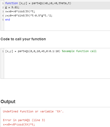 Solved MATLAB. Can you please fix my error? thanks Question: | Chegg.com
