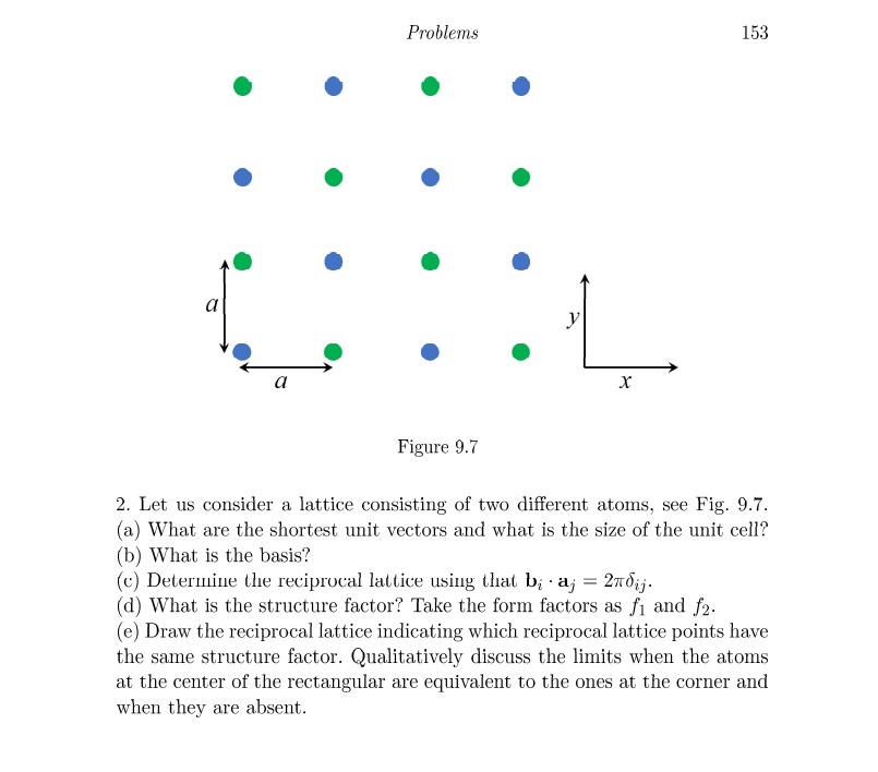 Solved Figure 9.7 2. Let us consider a lattice consisting of | Chegg.com