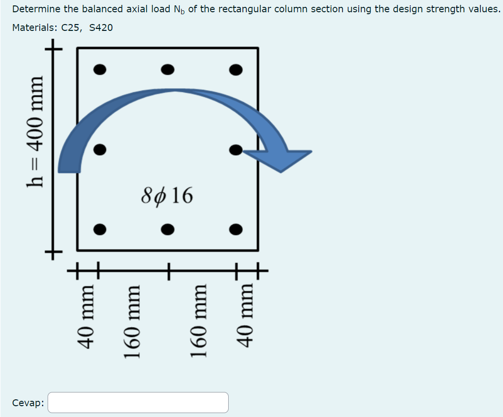 Solved Determine the balanced axial load Nb of the | Chegg.com