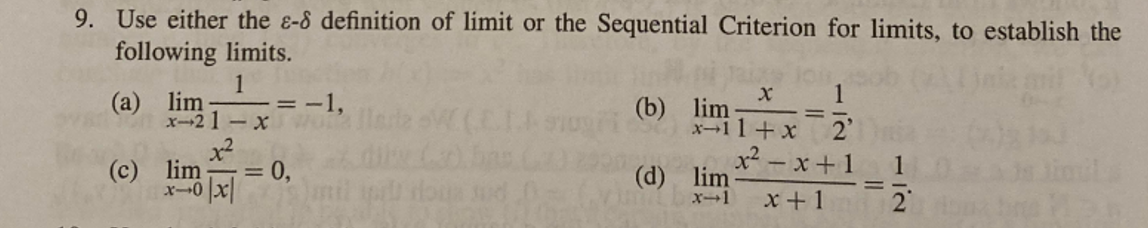 Solved 9. Use either the ε−δ definition of limit or the | Chegg.com