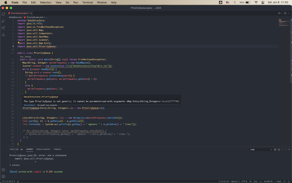 Solved Code File Edit Selection View Go Run Terminal Window | Chegg.com