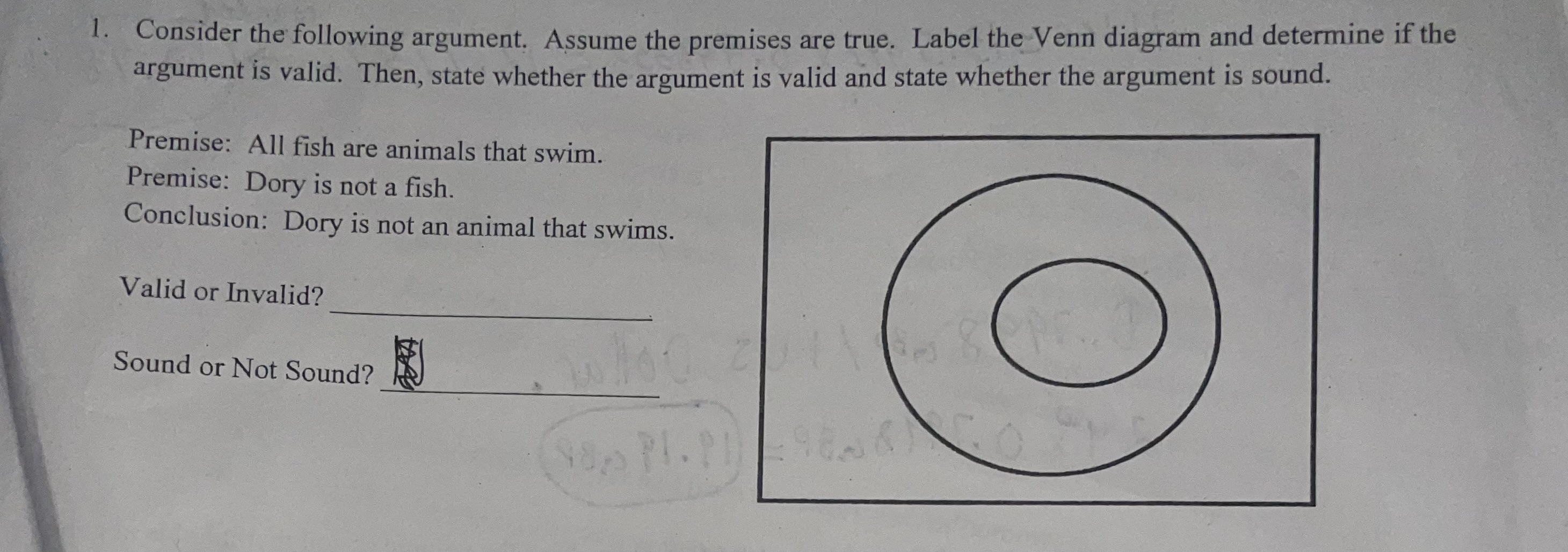 Solved 1. Consider the following argument. Assume the | Chegg.com