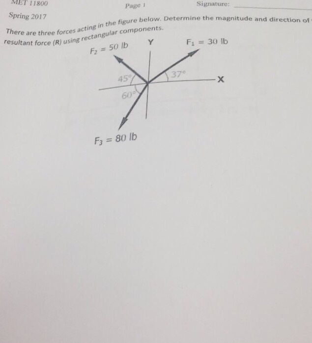Solved There are three forces acting in the figure below. | Chegg.com