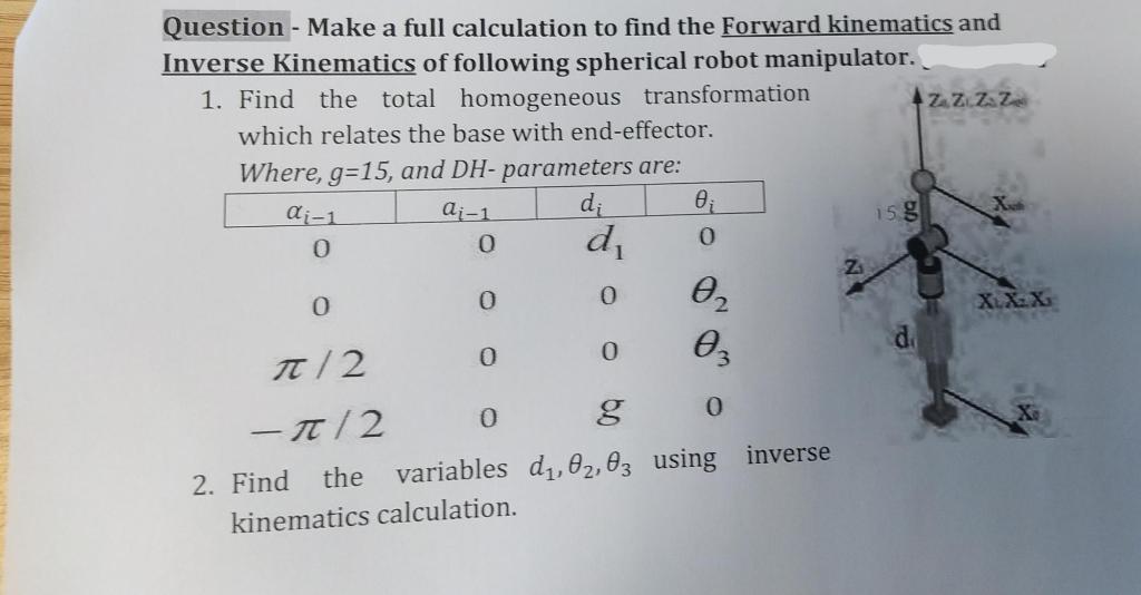 Solved Question - Make a full calculation to find the | Chegg.com