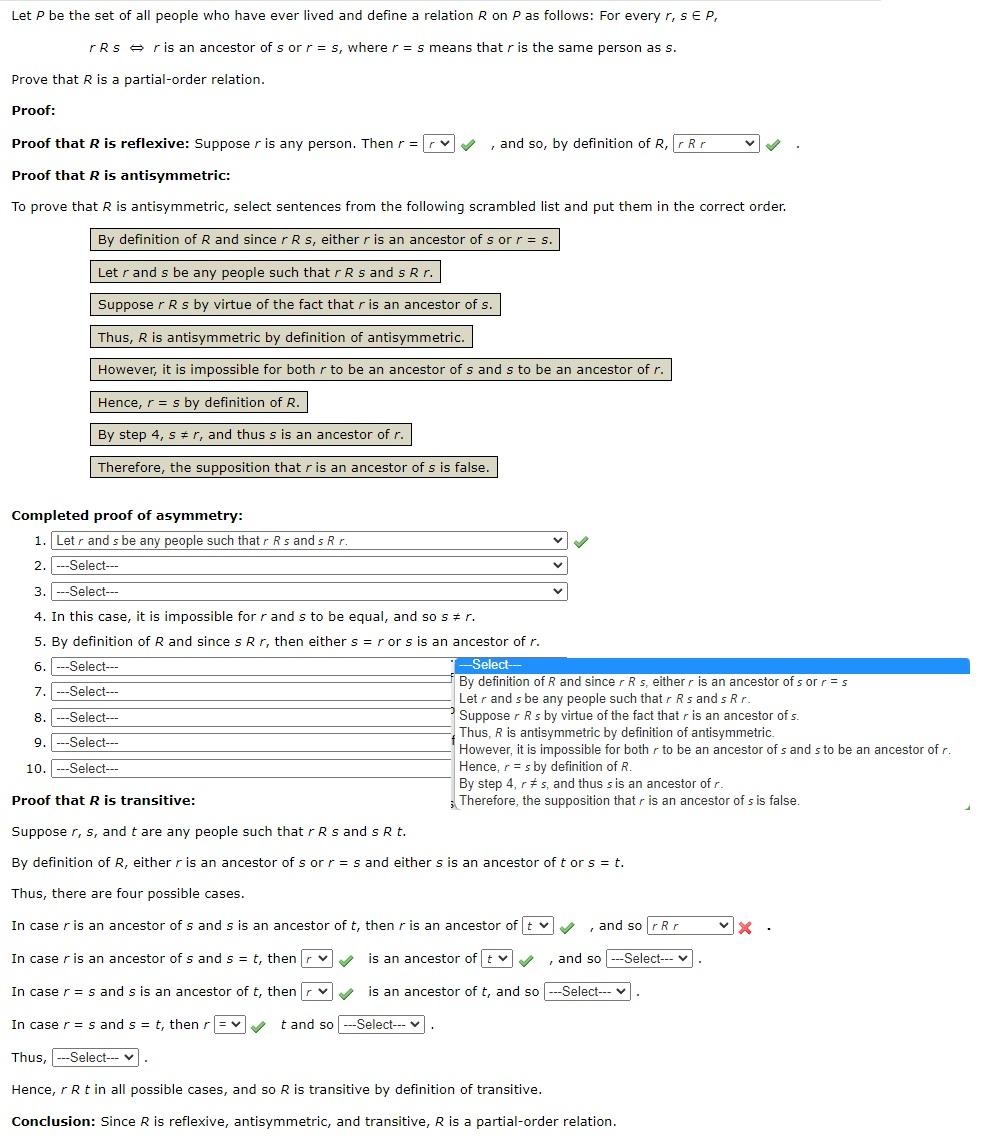 Solved Let P be the set of all people who have ever lived | Chegg.com