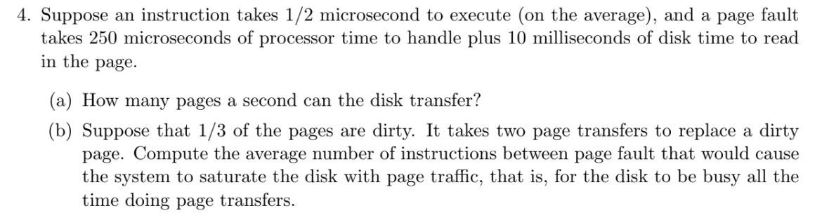 Solved Suppose an instruction takes 1/2 microsecond to | Chegg.com