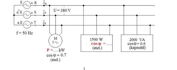 Solved p=4000 cosq=0,8 In the three-phase balanced system | Chegg.com