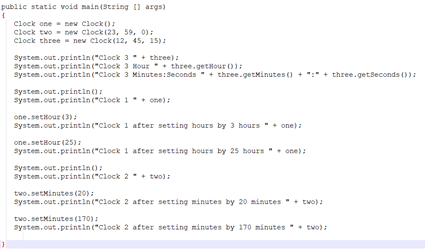 Solved Need help with the class Clock, needs all the methods | Chegg.com